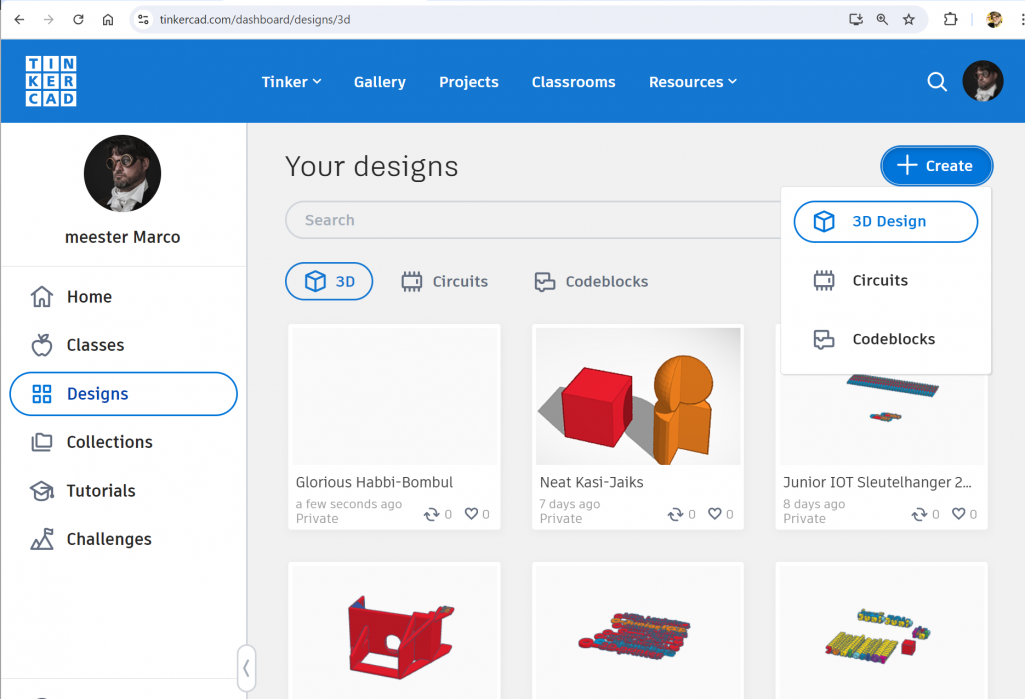 Beginnen met tekenen met TinkerCad – Junior IOT